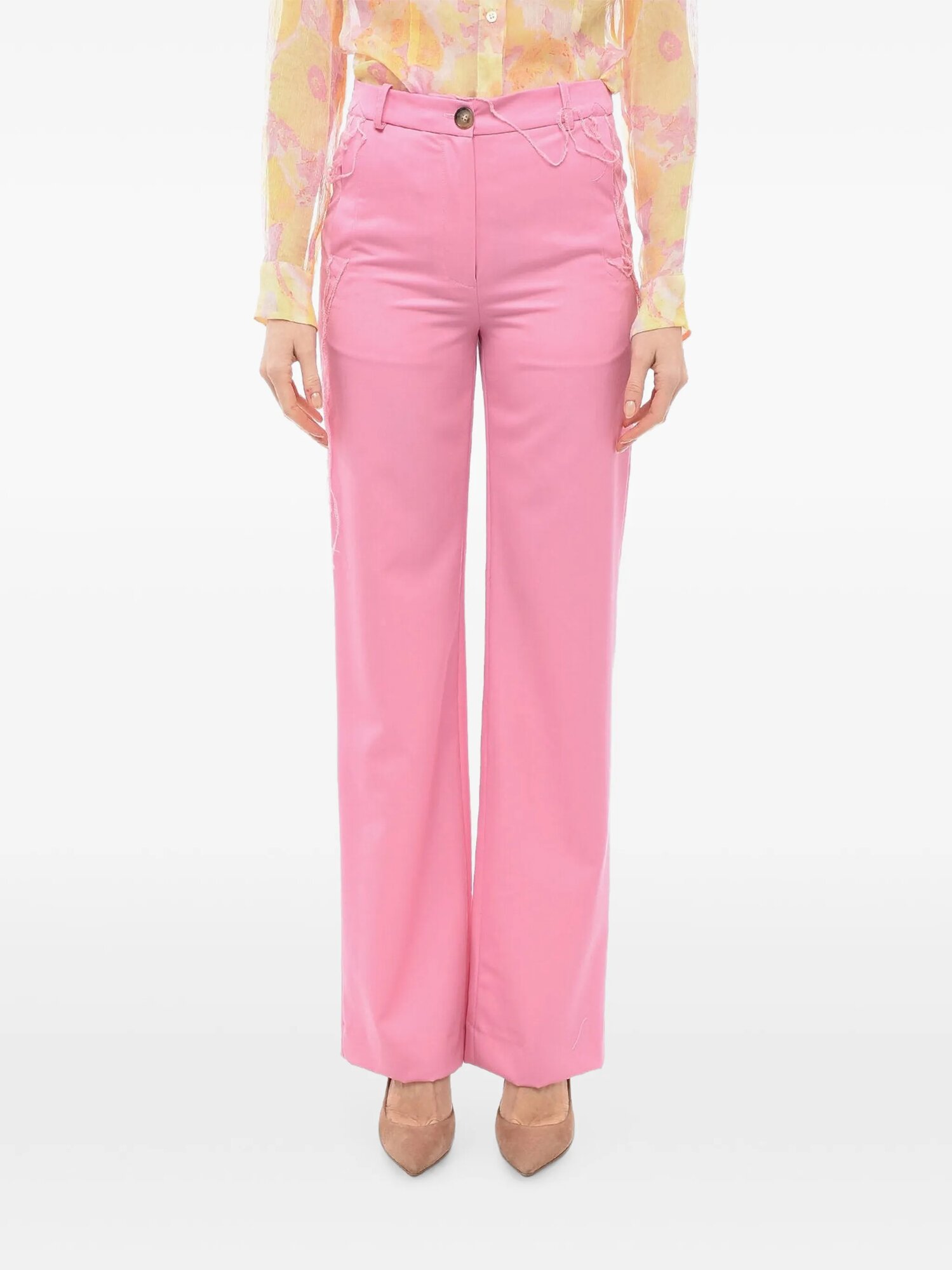 Брюки Stitched-embellishment straight trousers