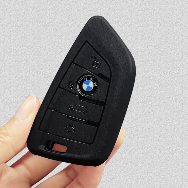 Чехол для ключа BMW с матовыми черными кнопками для моделей BMW, одиночный экземпляр