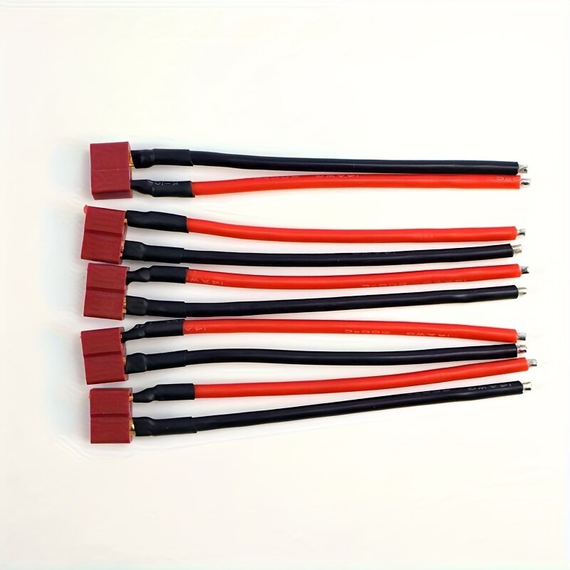 T-разъем (мама) 16AWG с силиконовыми проводами для RC-моделей, 5 шт.