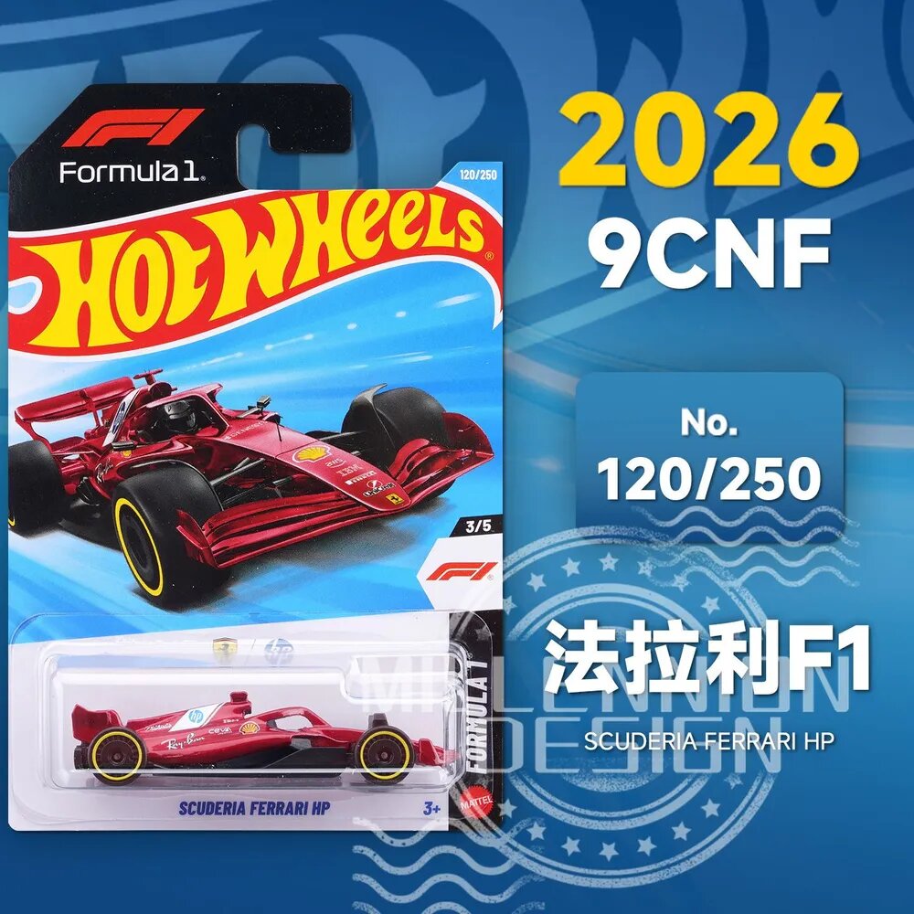 HotWheels 1:64, Формула-1 2025, Ferrari, металлическая коллекционная игрушка-машинка