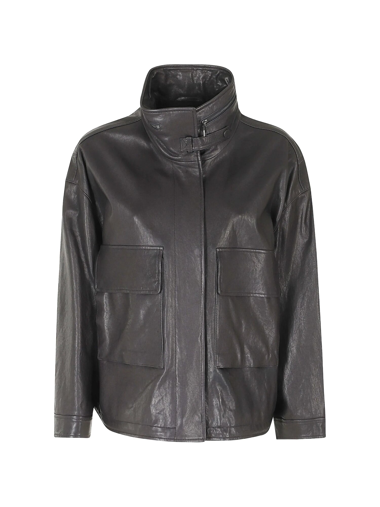 Куртка Flap-pocket leather jacket