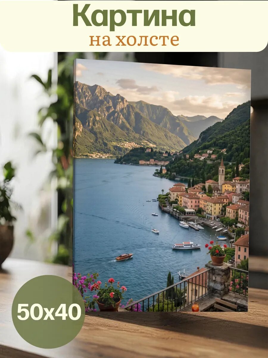 Картина 40x50 Италия Венеция Эстетика Река Italy Закат