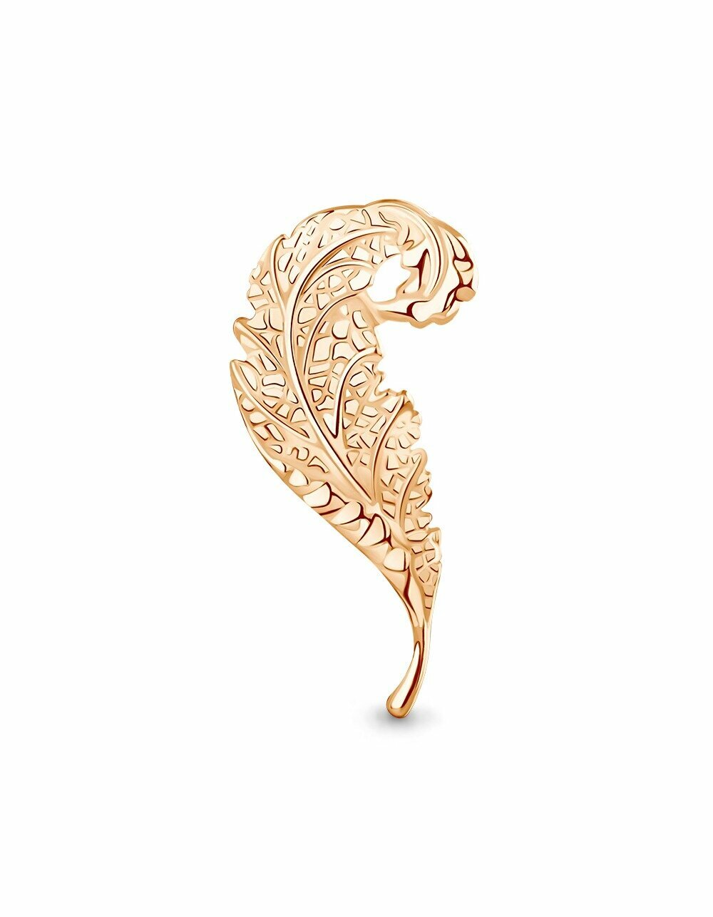Брошь, серебро, 925 проба, золочение