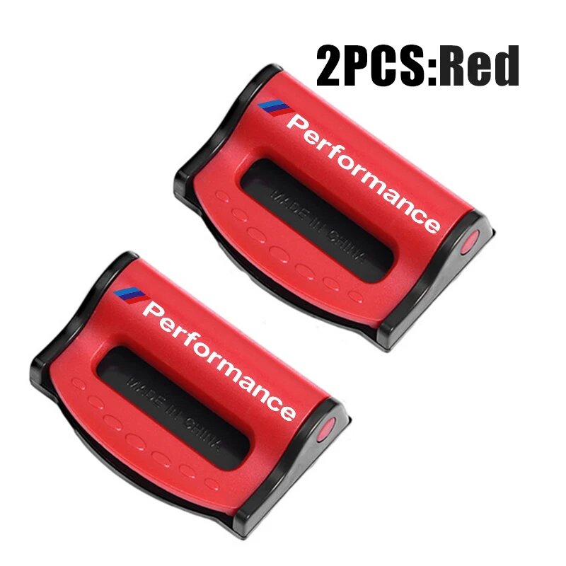 Регулируемый фиксатор-зажим ремня безопасности для BMW Performance M M3 M5 iX5 iX6 E60 E61 red-2PCS