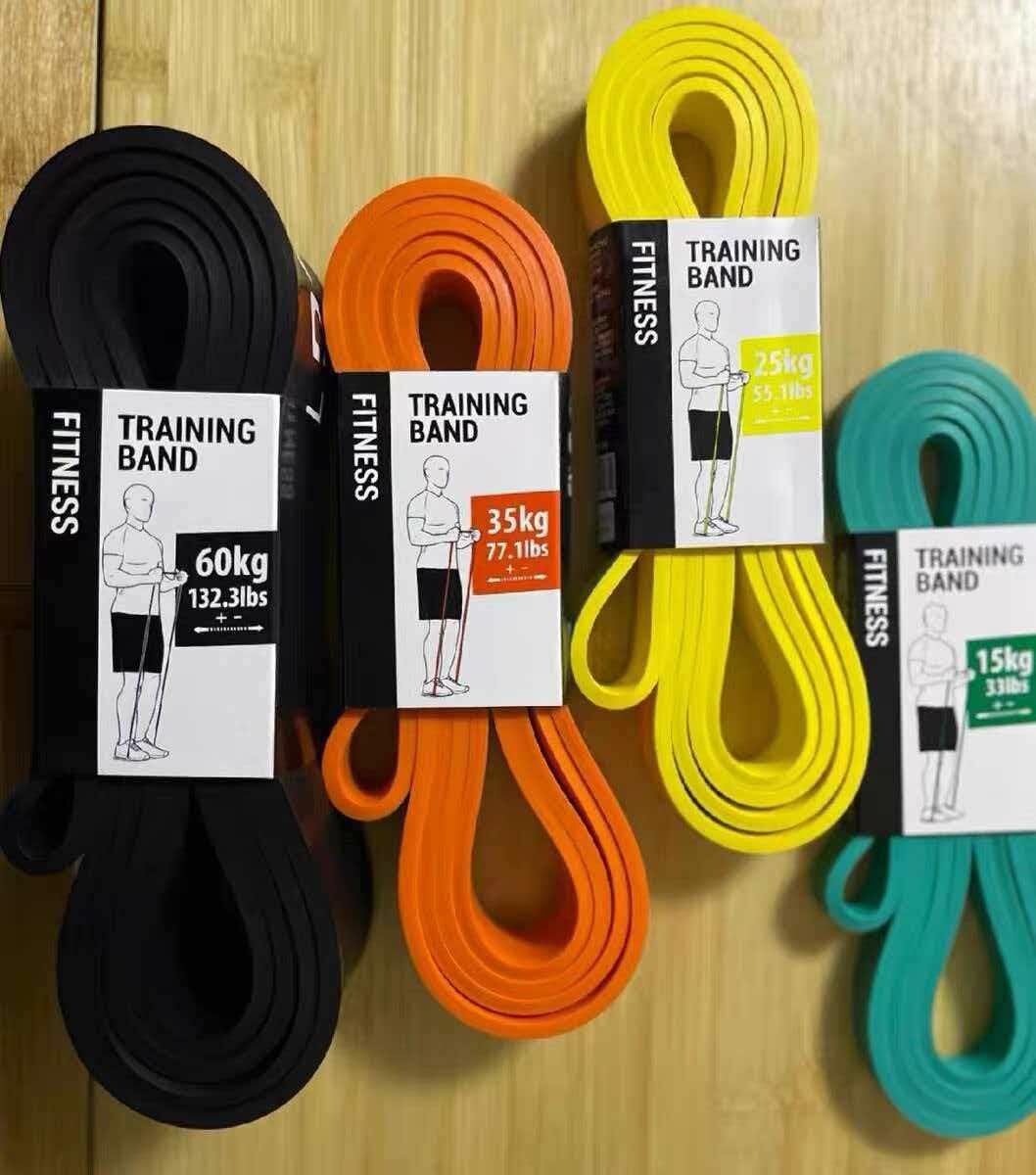 Эспандер в виде ленты, премиум, DOMYOS DECATHLON 60 кг, черный, для кроссфита и силовых нагрузок