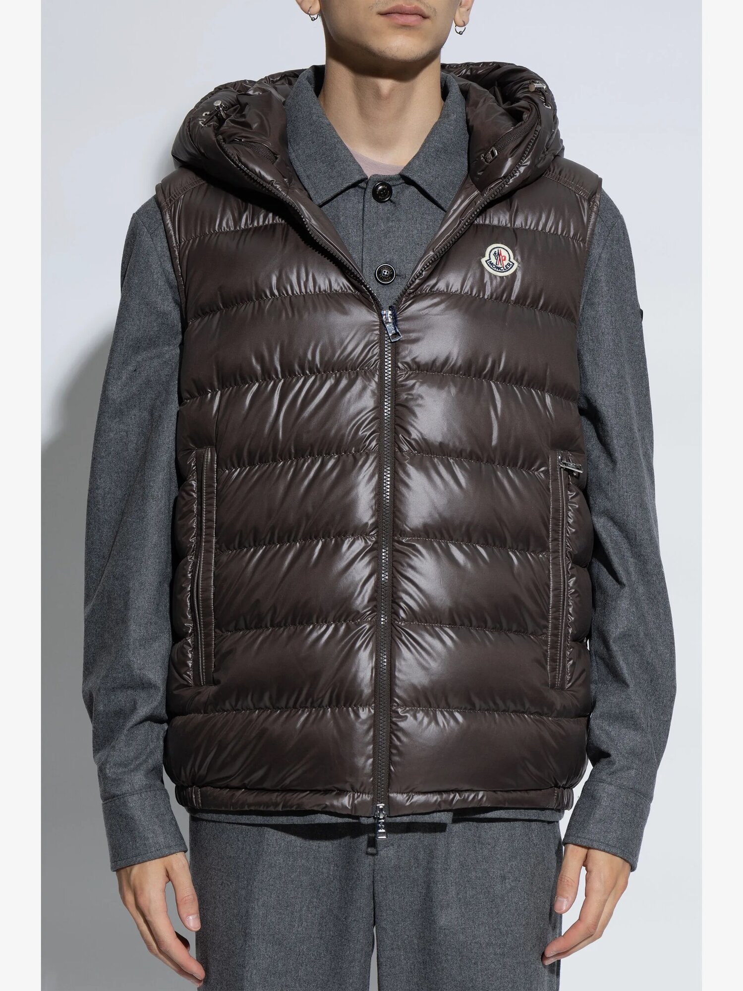 Жилет Moncler Barant, размер 52, коричневый — фото 1