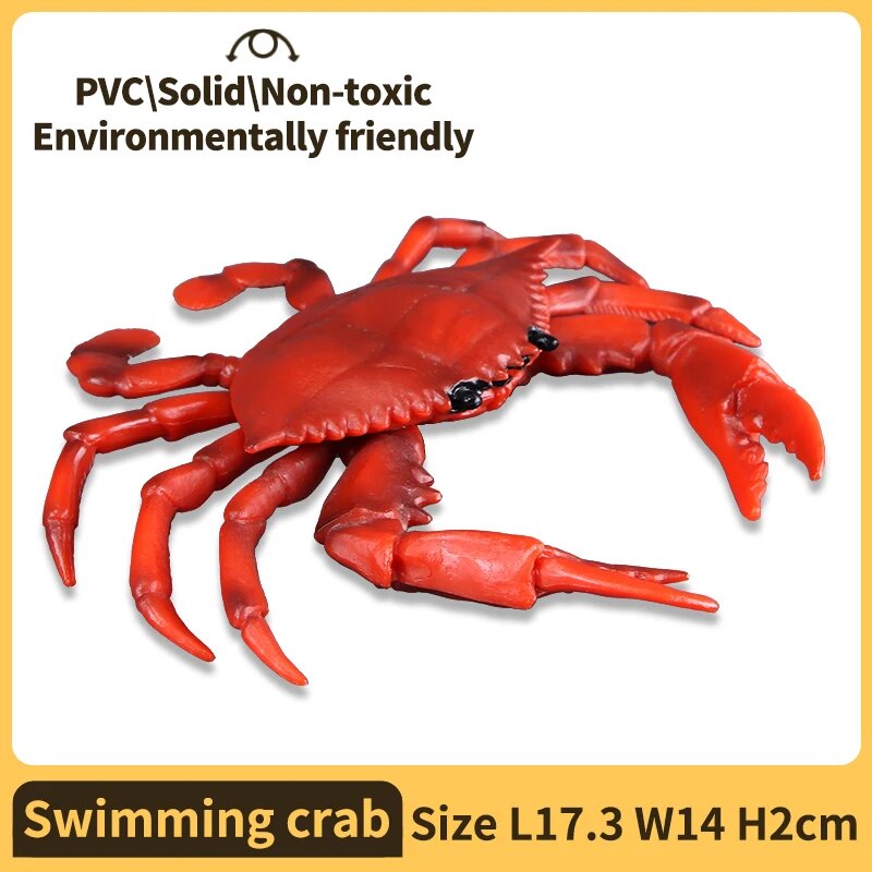 Фигурка краба wiben Красный, Swimming crab Red