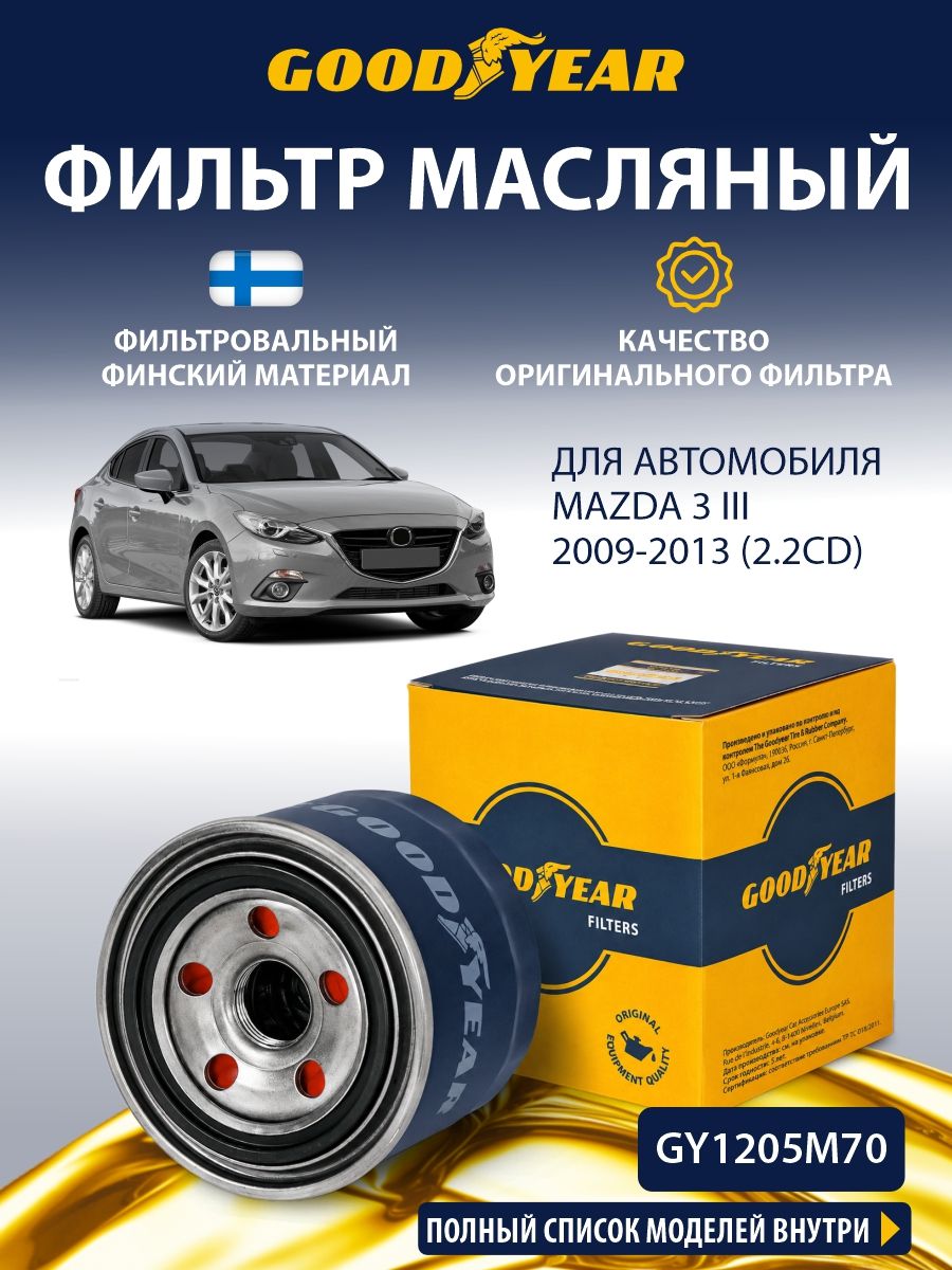 Фильтр масляный MAZDA 3 bm bn 3 пок. 2009-2013