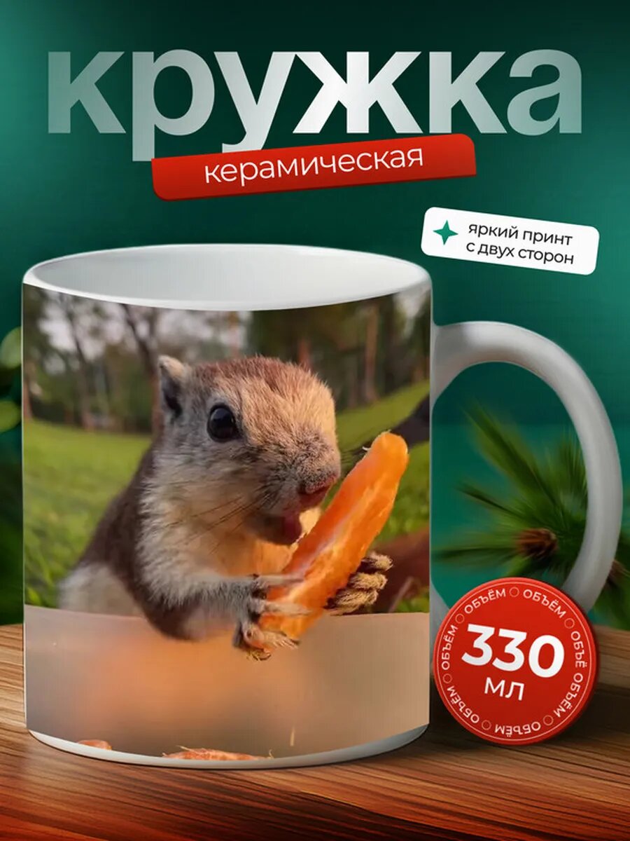 Кружка Белка животное 20,