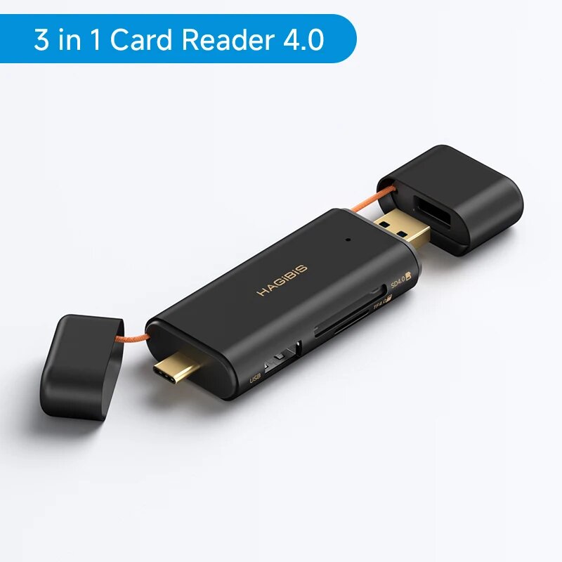 Hagibis Кард-ридер 3 в 1 USB Type-C