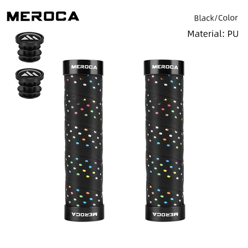 MREOCA PU рукоятки для велосипеда на дорогу и горный - Анти-скольжение, легкие, черный цветовой фон