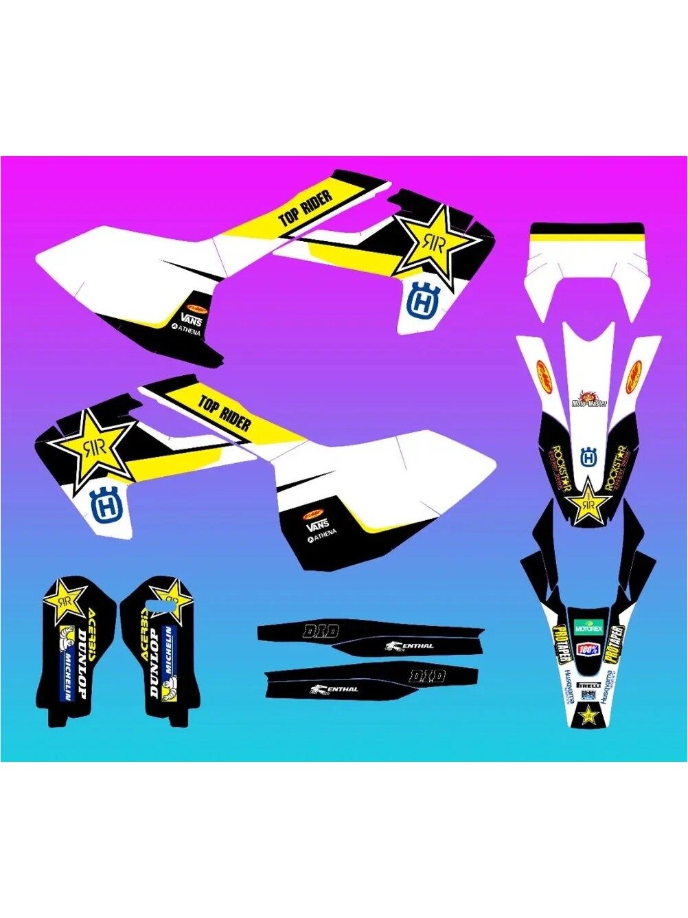 Для Husqvarna TC FC TX FX FS 2016-2018 TE FE 150 200 250 300 350 450 2017-2019 Наклейка Крутой