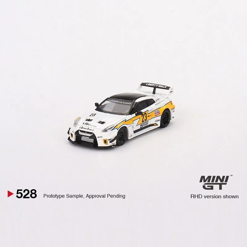 Машинка MiniGT 1:64 #528 NISSAN LB-Silhouette WORKS GT 35GT-RR Ver.1 R34 S15 ZDie-cast Alloy Car Model Collection Display Toy Gift