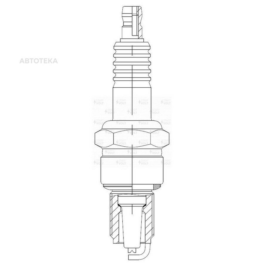 Свечи зажигания ГАЗ/УАЗ с дв. ЗМЗ-406/409 (зазор 07мм) (кмпл. 4шт) STARTVOLT VSP0008