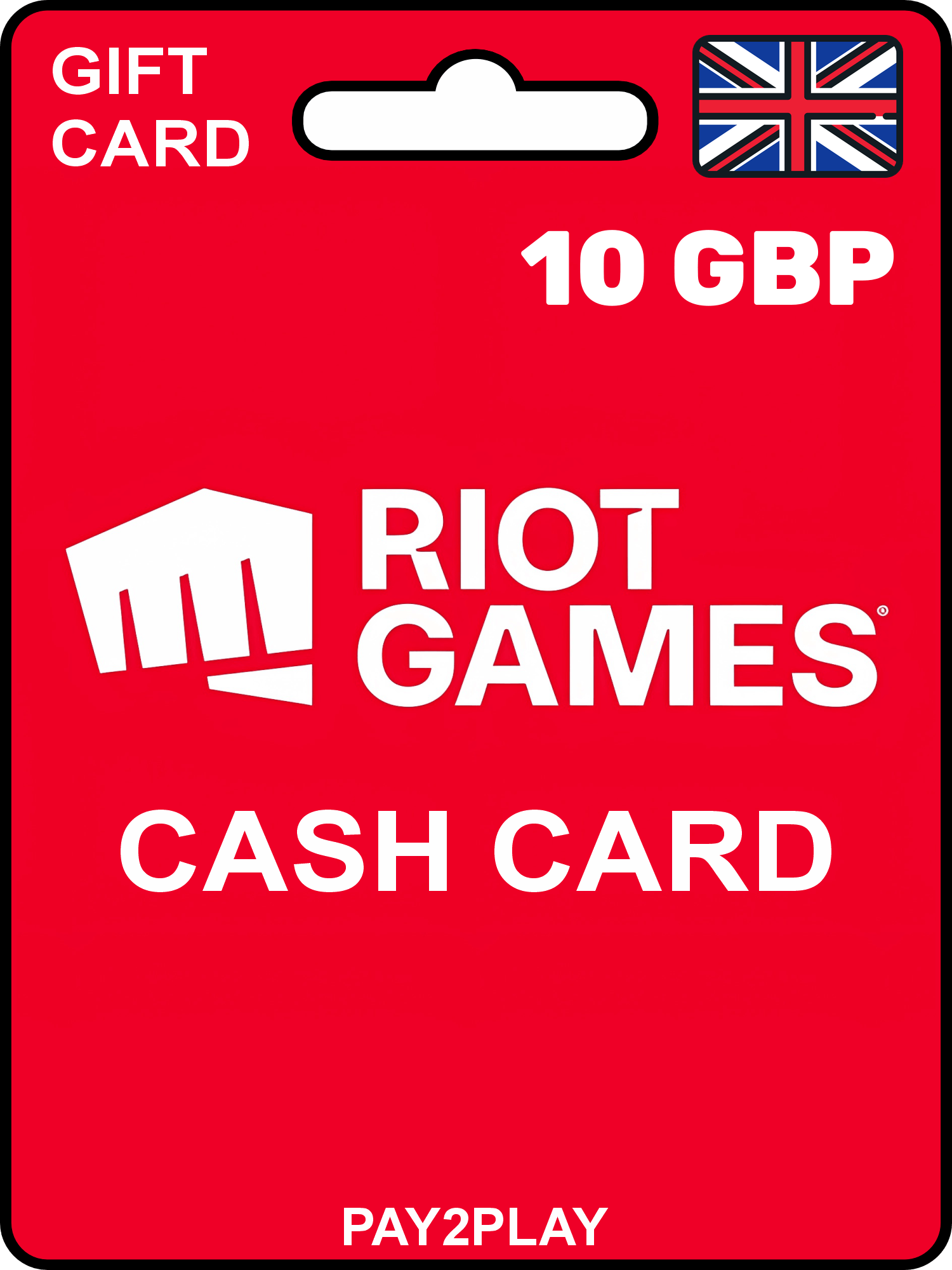 Подарочная карта Riot Games 10 GBP, Великобритания / цифровой код / Riot Cash Card United Kingdom, 10 GBP