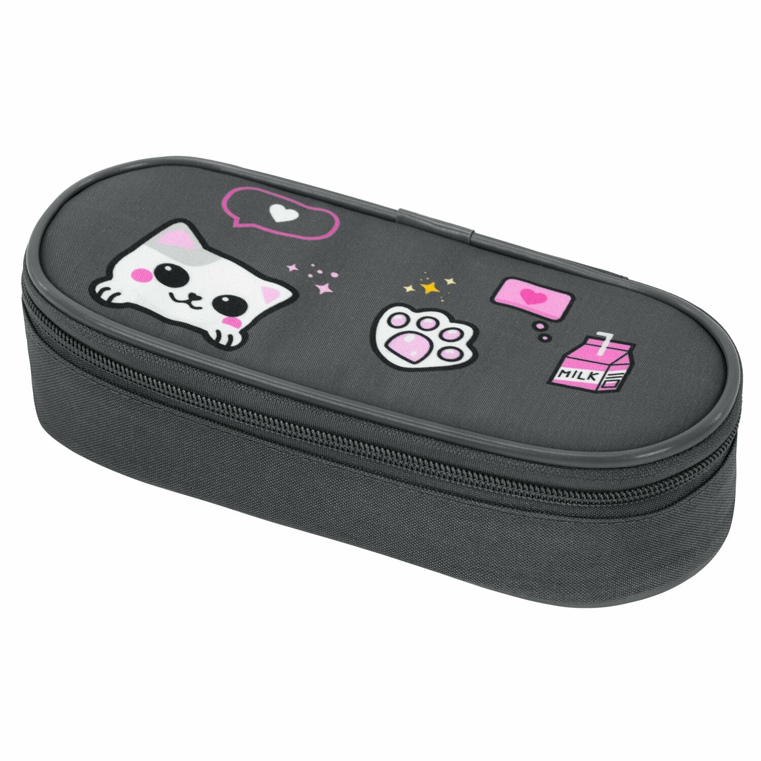 Brauberg Пенал-футляр 1 отделение органайзер полиэстер 22x9х5 см Pixel cat 274585