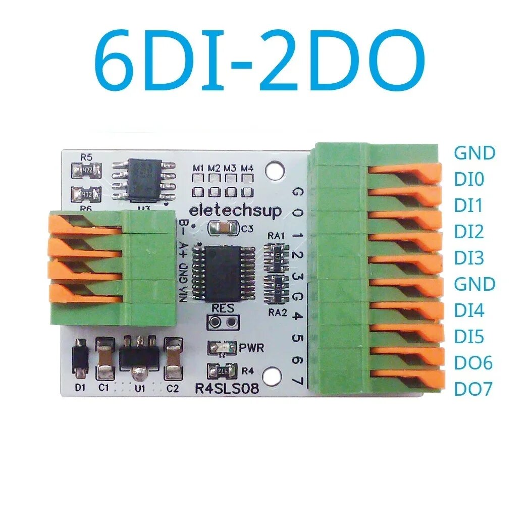 8-канальный модуль RS485 Modbus RTU eletechsup