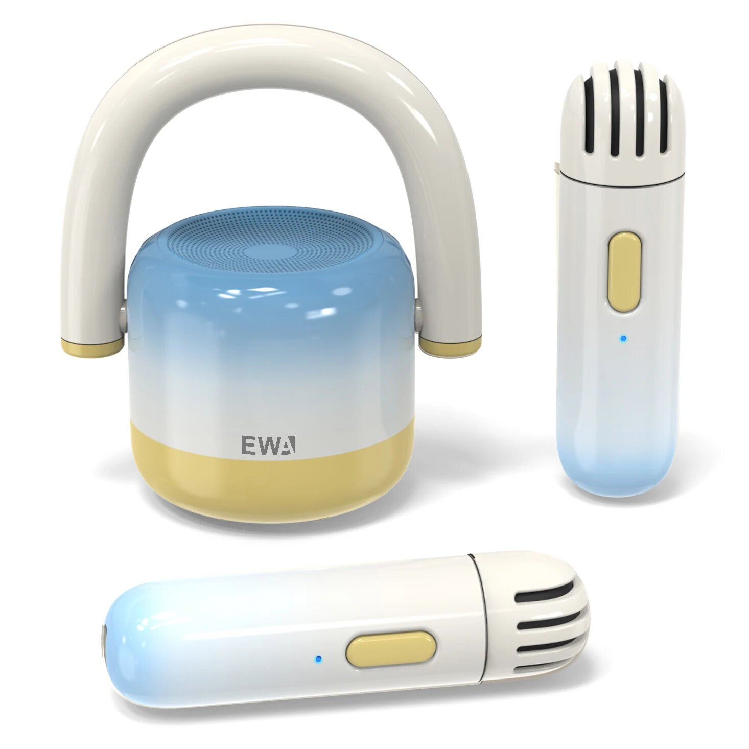 Мини-караоке-машина EWA A17, Bluetooth 5,3 караоке-динамик с 2 беспроводными микрофонами, семейные домашние вечерние рождественские игрушки, подарки