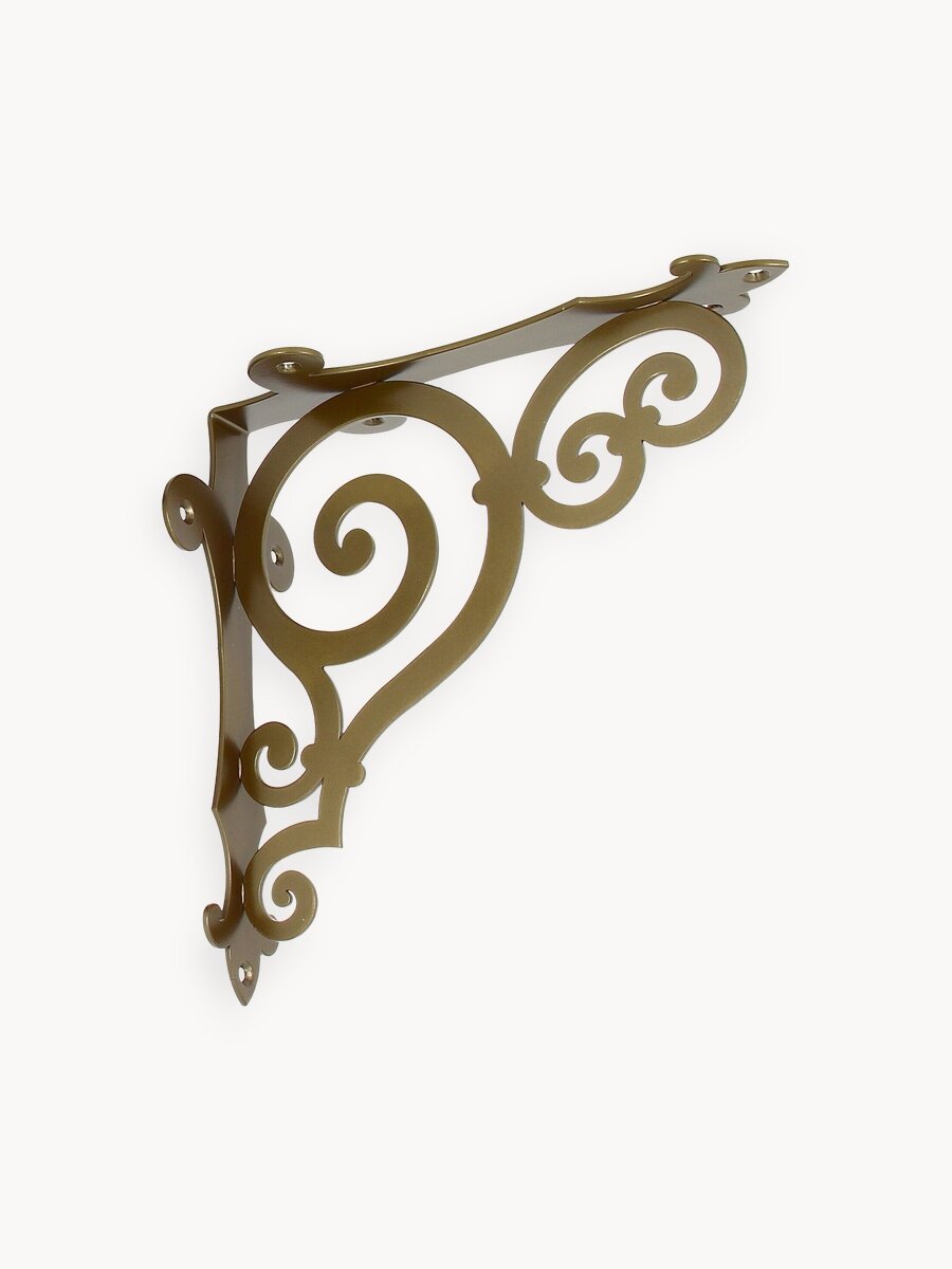 Полочный кронштейн декоративный «Классика 250», 1 шт. 25х25х8,5 см. 0,72 Бронзовый