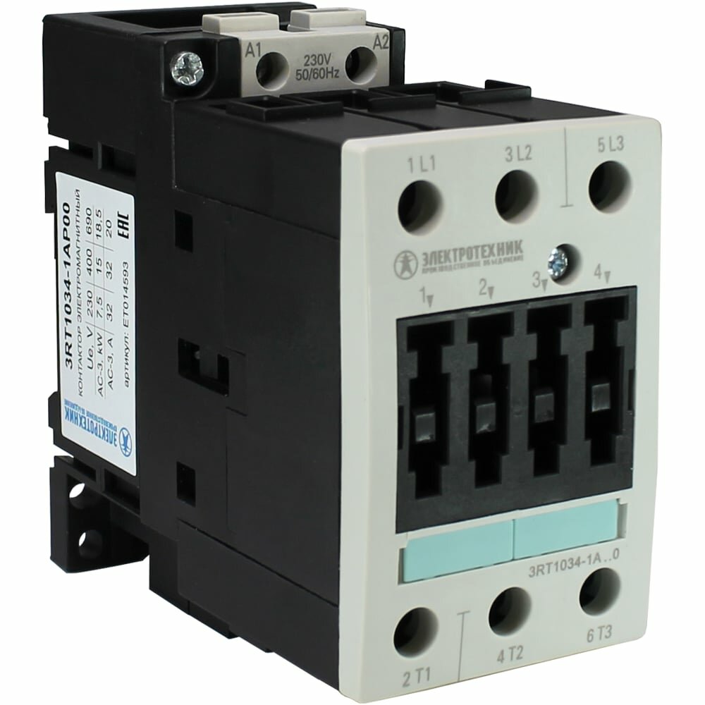 Электромагнитный контактор Электротехник 3RT1034-1AP00