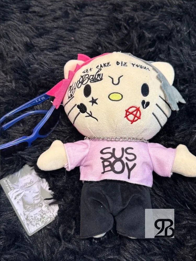 Мягкая игрушка Lil Peep Hello Kitty 24 см Бархат Мягкая игрушка для фанатов — фото 1