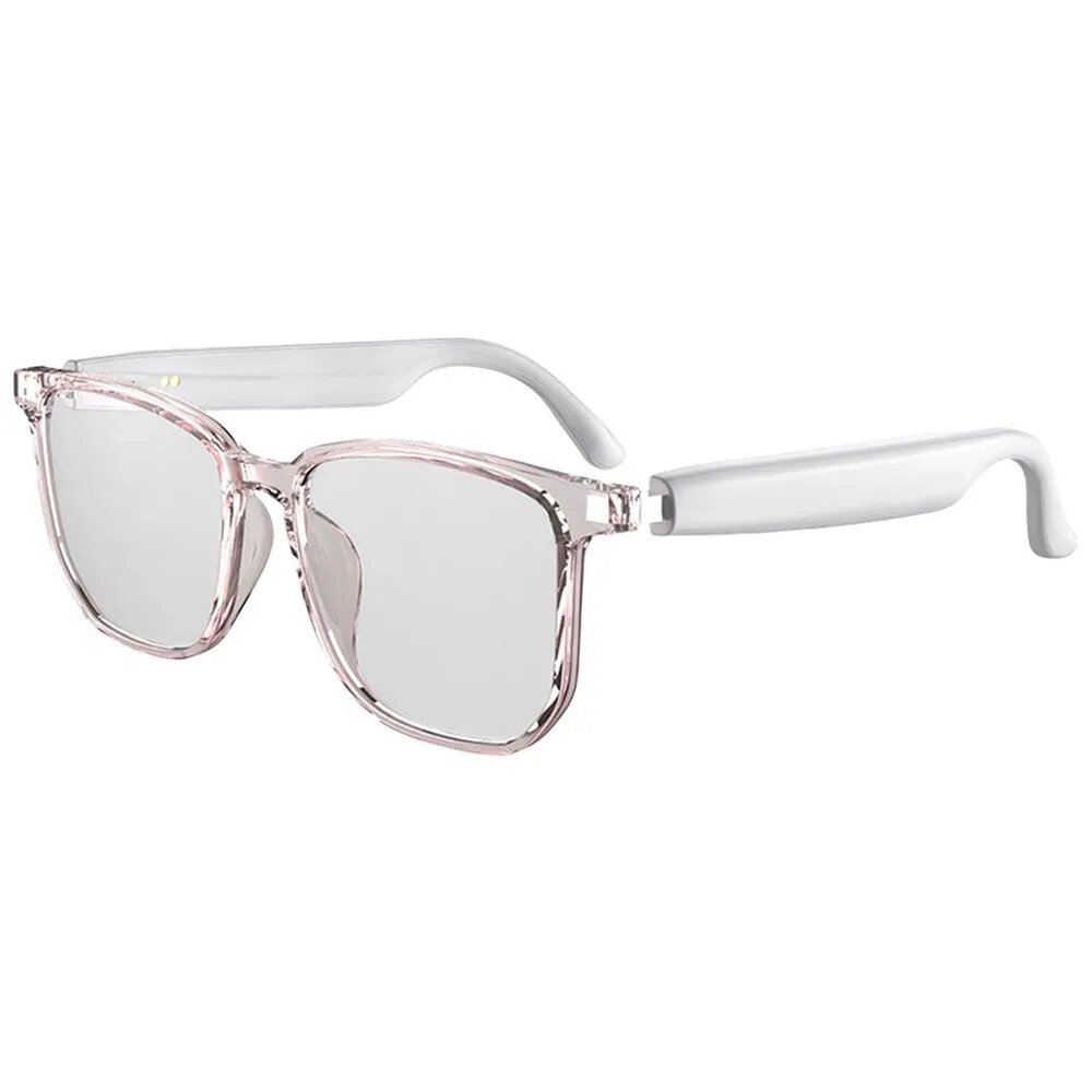 Наушники беспроводные с микрофоном AI-очки-переводчик, Bluetooth, USB Type-C, белый