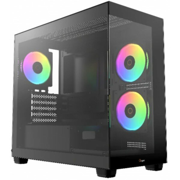 Корпус Ocypus Gamma C52 BK ARGB mATX / win / black / 3 ARGB fans / no PSU / Tempered Glass