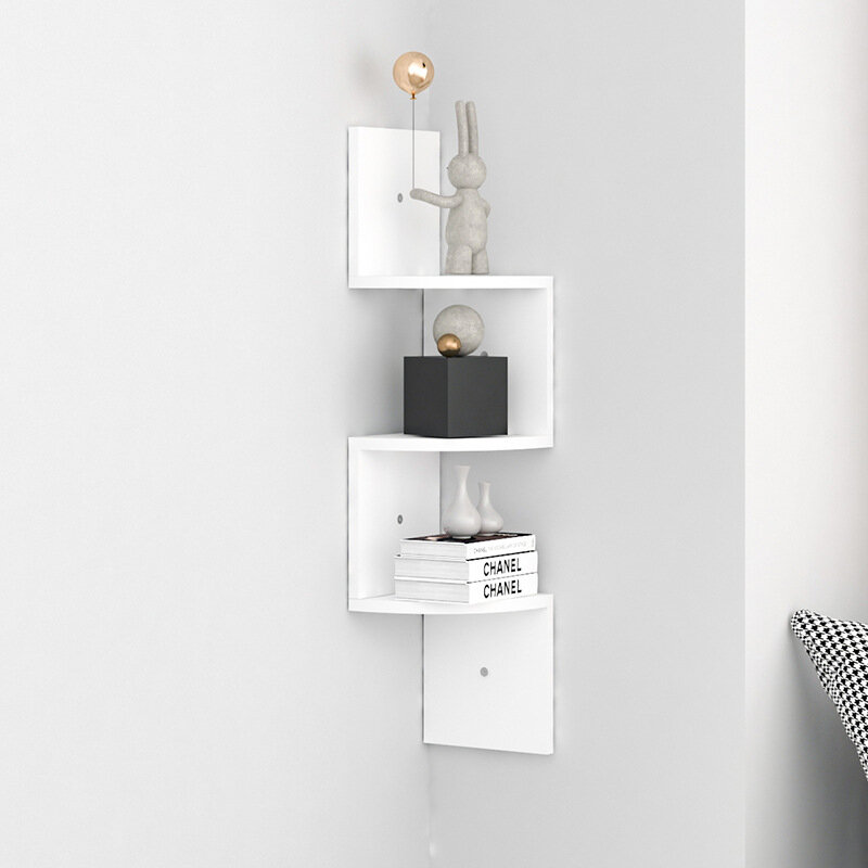 Простая настенная книжная полка для хранения вещей, креативное настенное подвесное украшение, многослойная，20*20*83 cm