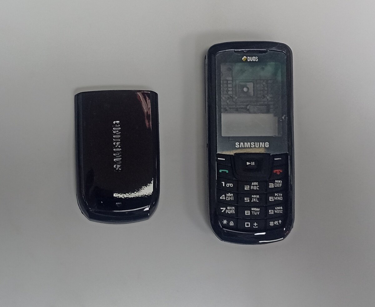 Корпус для Samsung C3212 + средняя часть + клавиатура (англ.) (черный) High Copy