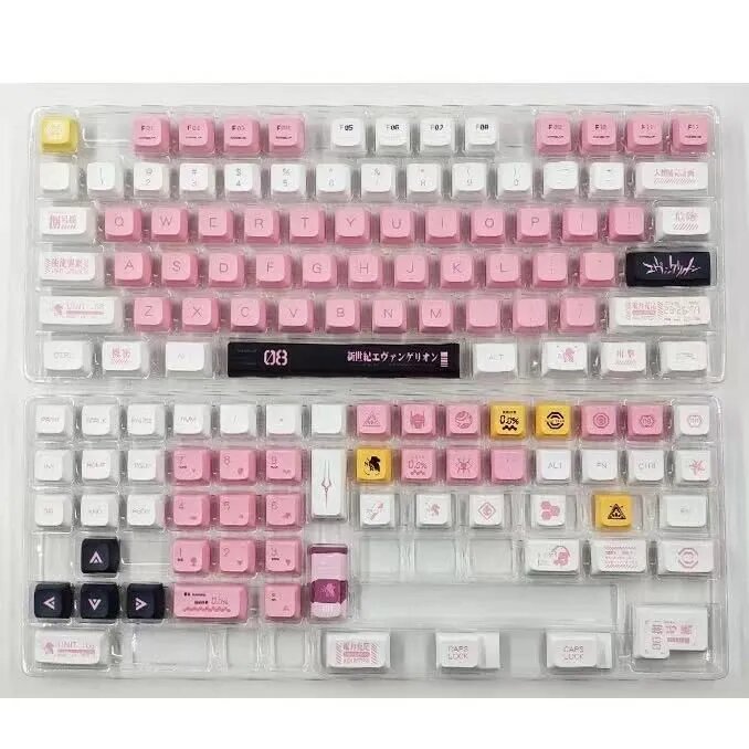 Кейкапы EVA для механической клавиатуры (PBT, XDA), фиолетовый, кириллица