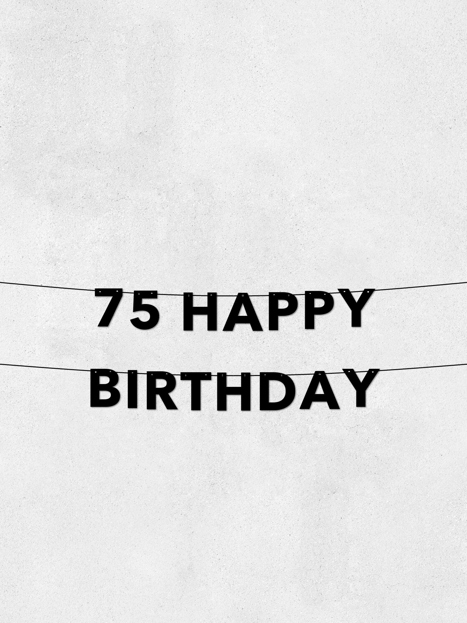 Гирлянда 75 Happy Birthday - Долговечный Декор для Праздников, Высота Букв 10 см, Легкое Крепление