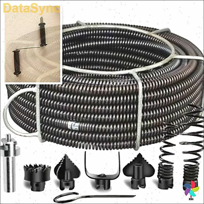 Трос для прочистки канализационных труб ф16мм 10м (4 секции по 2.5 метра)