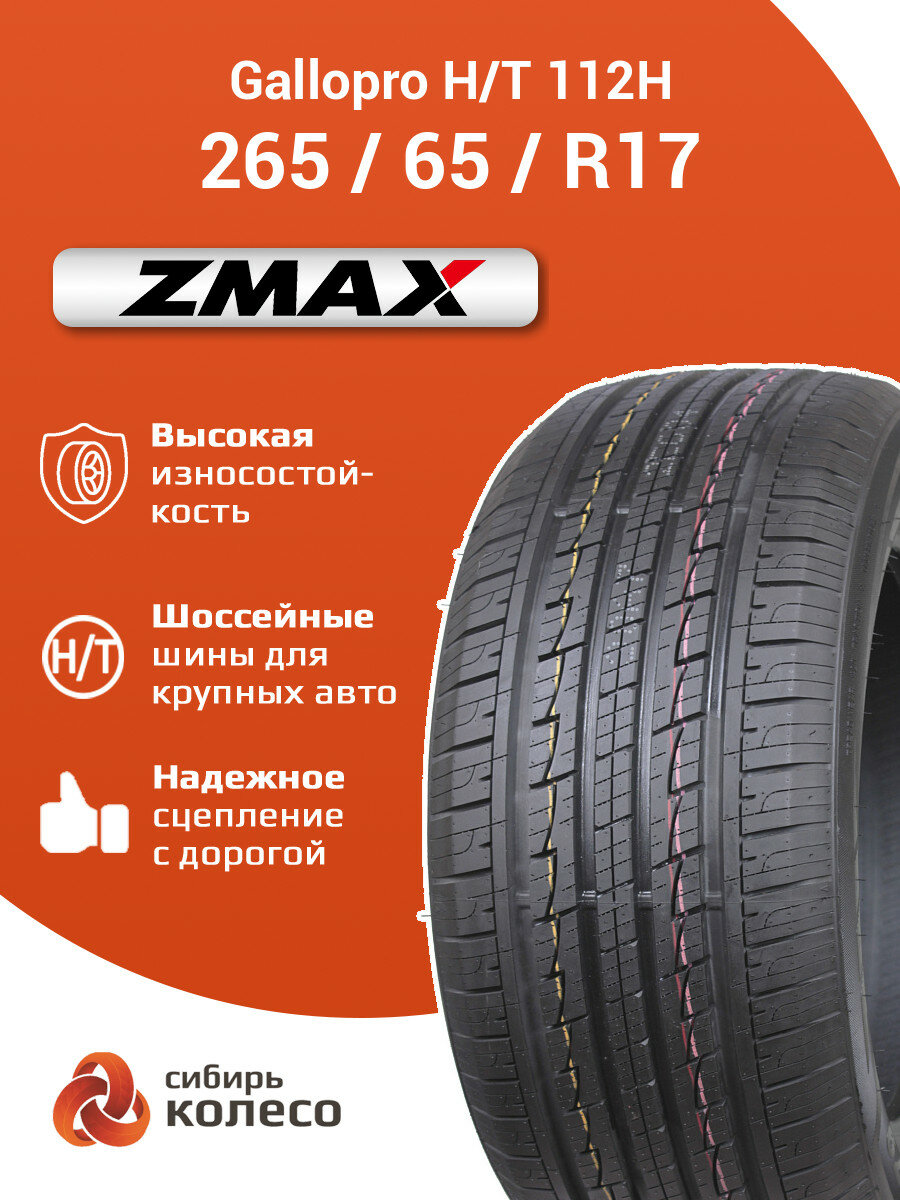 265/65R17 Zmax Gallopro H/T 112H