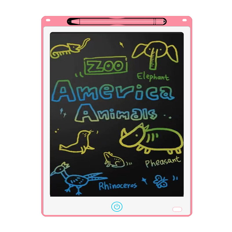 8,5-дюймовая LCD-доска для рисования для детей, перо цветное, розовый цвет, стираемая доска