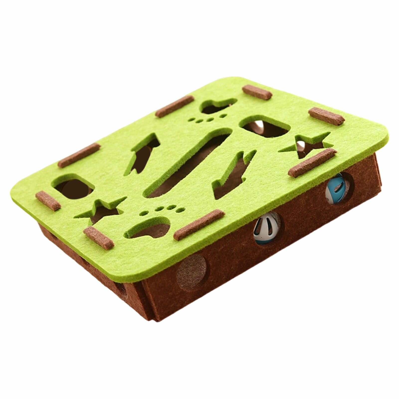 Фетровый игровой домик для кошек с двумя мячами