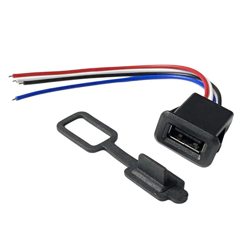 USB 2.0 разъём водонепроницаемый, 10шт, черный
