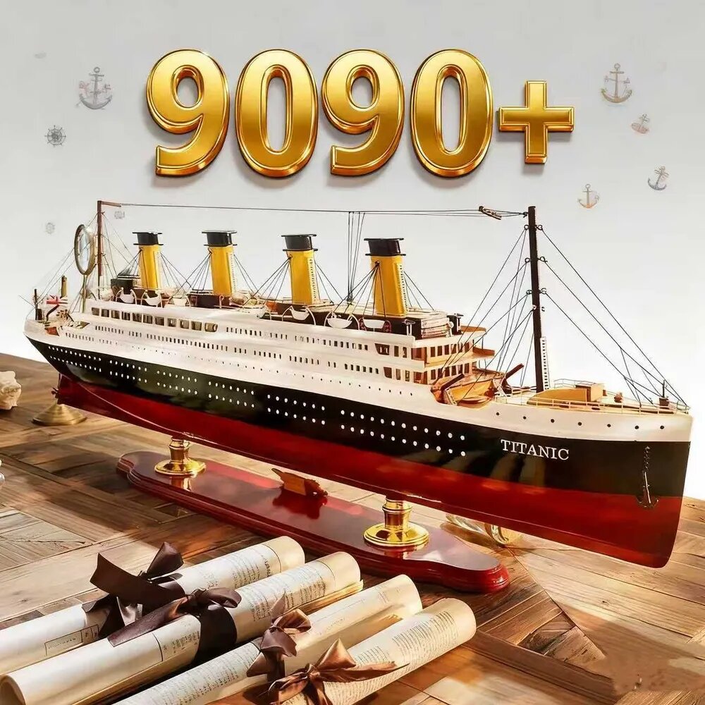Сложная модель негабаритного блока "Круизный лайнер Титаник"9090 деталей
