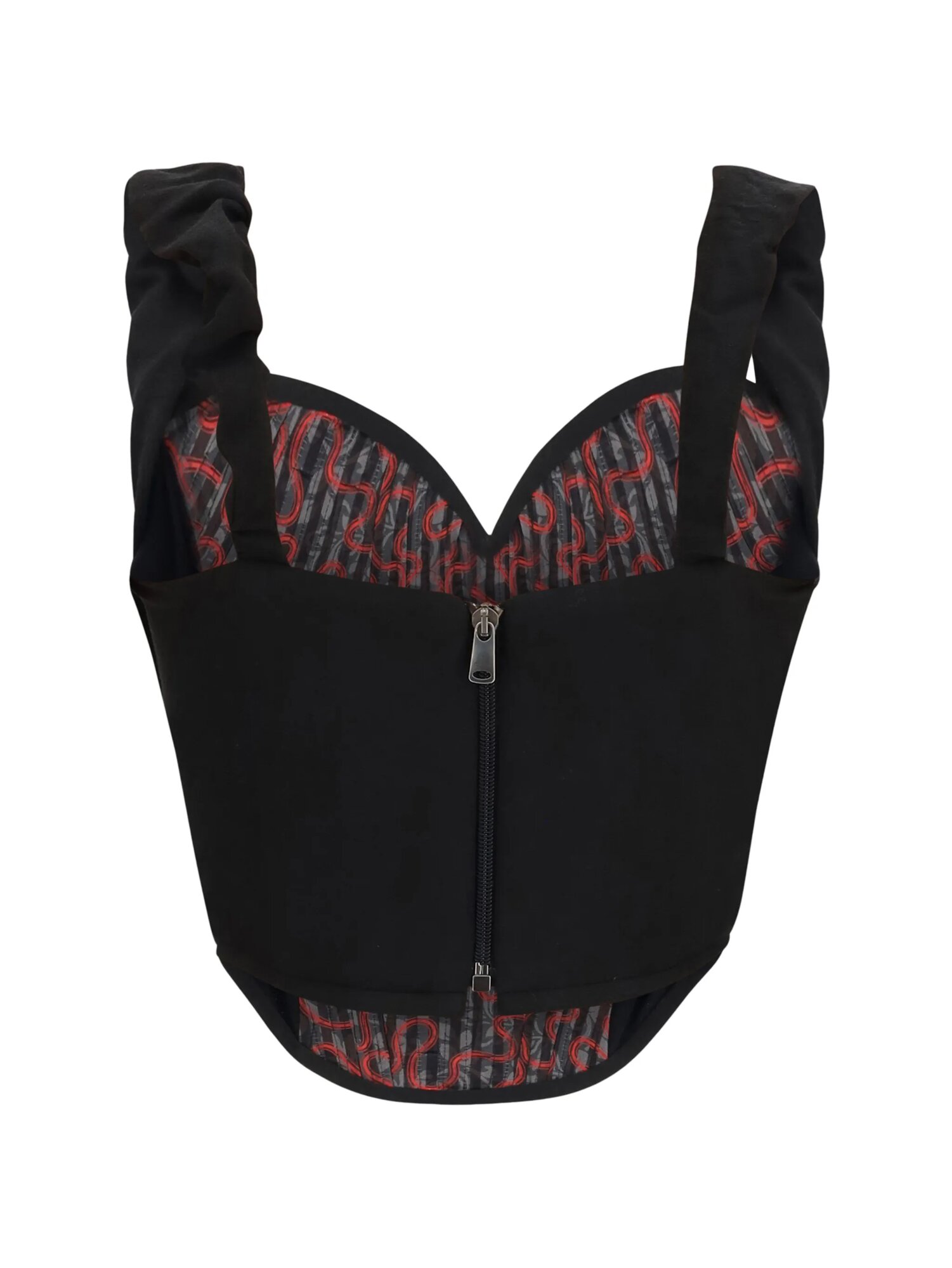 Топ Vivienne Westwood Ruched strap corset top, размер 40, black/black — фото 1