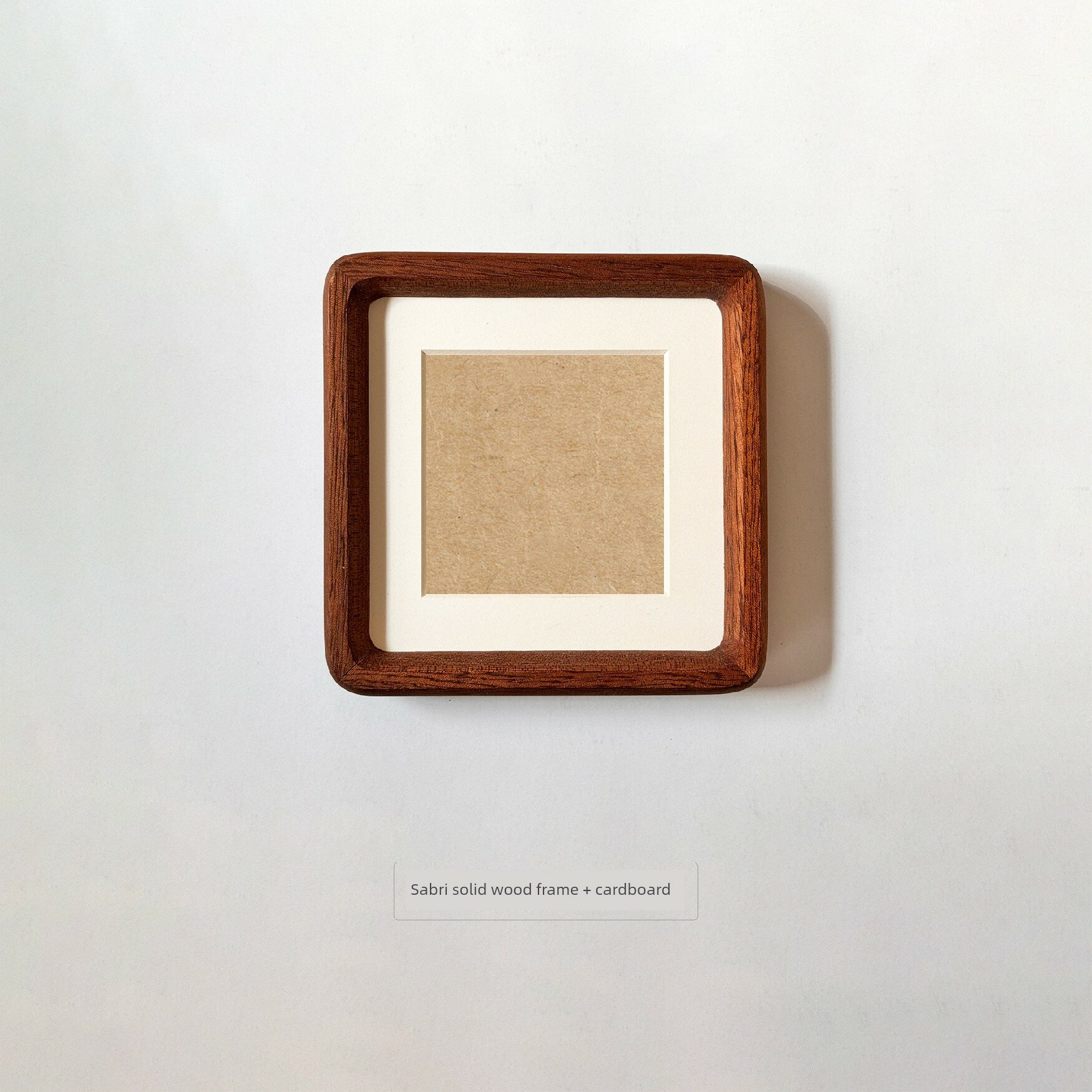 Деревянная рамка 12,7x12,7 см с закругленными углами для фото Polaroid - сапеле дерево, картон