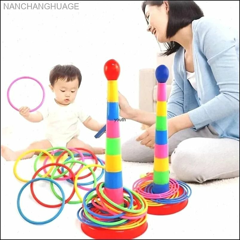 Игра "Кольцеброс", для детей, ABS-пластик, 1 башня, 12 колец