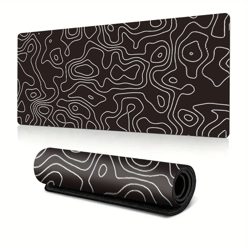 Коврик для стола и клавиатуры игрового типа с аниме тематикой анти скользящий увеличенный размер на основе резины