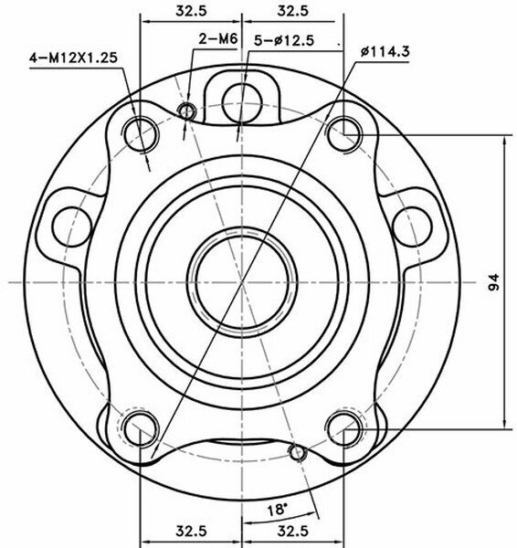 Ступица колеса ZIKMAR Z89701R Hyundai Aze, Elan, Grand, I30, Ix55, Nexo, Son, Gr Sa-Fe, Tucs Velos, Kia, Cad, Opt, Sport
