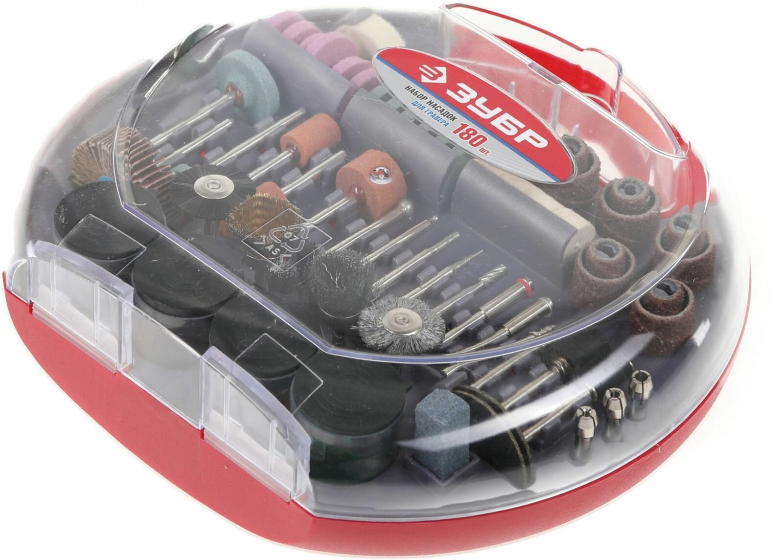 Набор насадок ЗУБР 180 предметов, металл, пластик, дерево, для граверов (35900-H180)