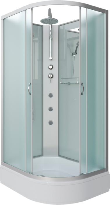 Душевая кабина Niagara Classic NG-33294-14LBKTG 120х90 см, без крыши, с гидромассажем и тропическим душем
