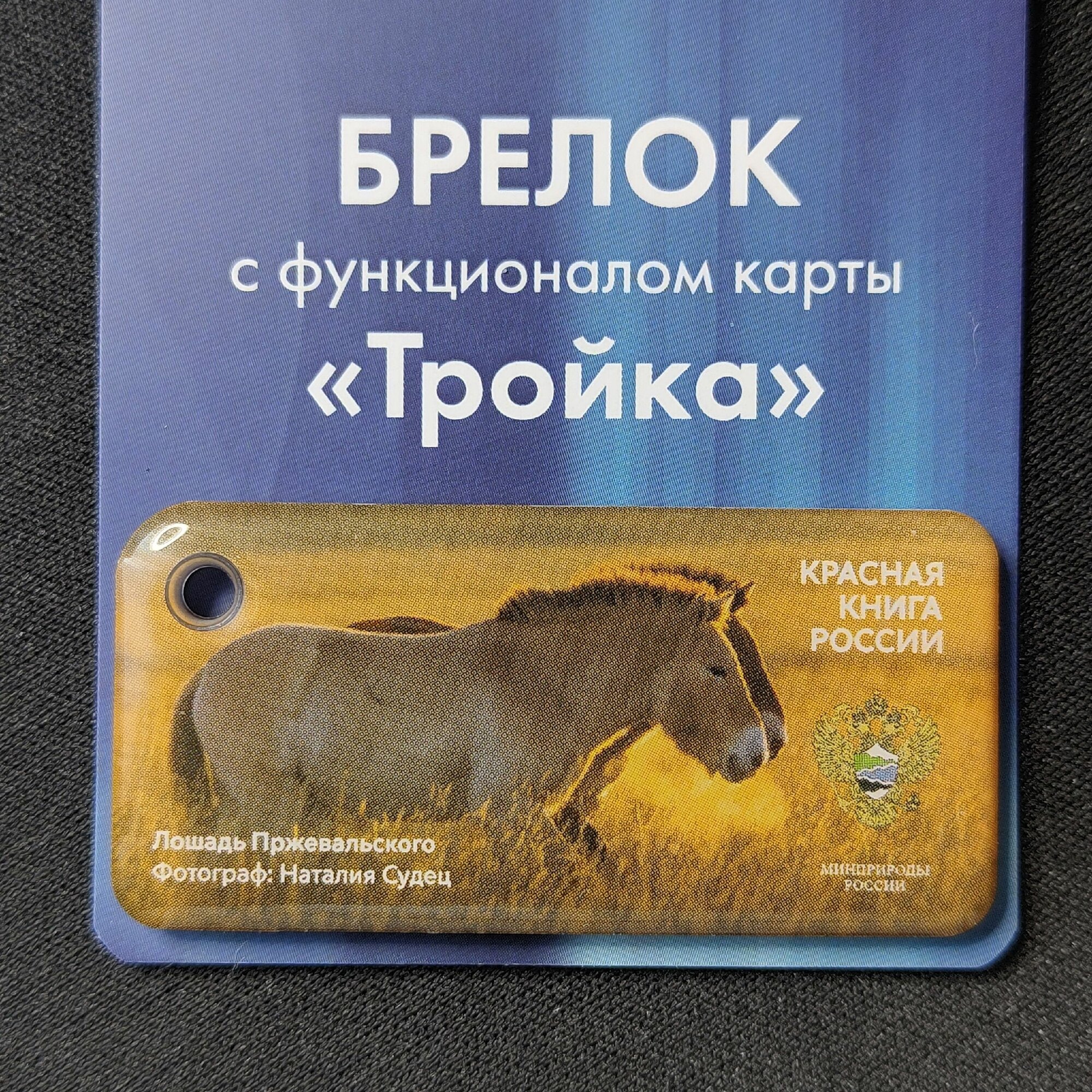 Брелок коллекционный с функционалом карты Тройка - Лошадь Пржевальского (серия Красная книга России)