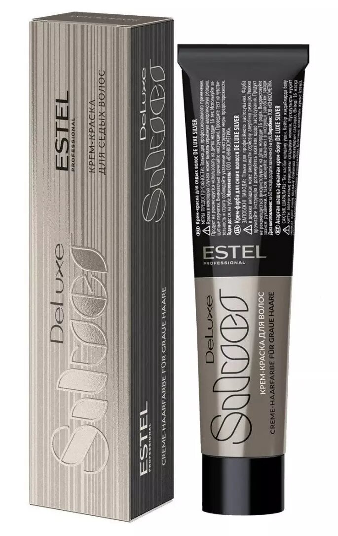 Крем-краска ESTEL 4/76 De Luxe Silver, шатен коричнево-фиолетовый 60 мл