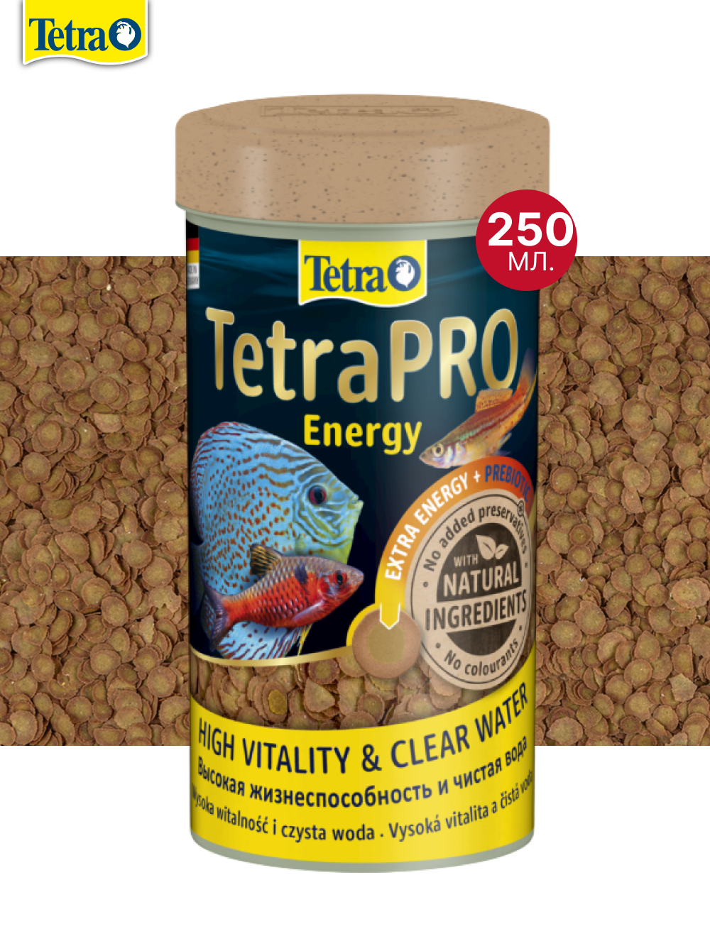 Корм для рыб "Tetra Pro Energy", 250мл, 90г, пресноводный, для рыб всех пород
