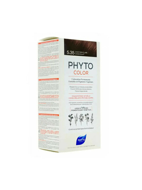 Phyto PhytoColor Permanent Color 5.35 Стойкая краска для волос, с растительными пигментами, оттенок светло-шоколадный коричневый