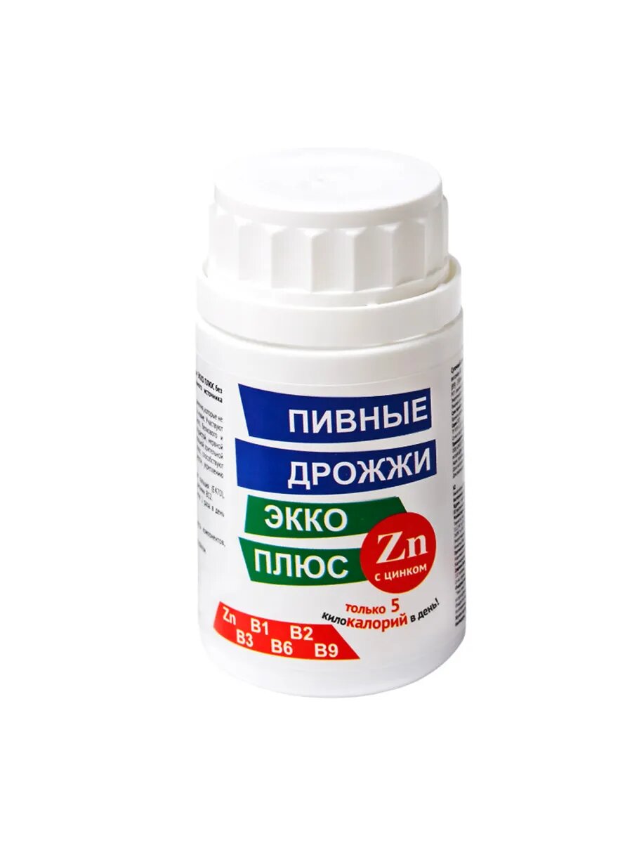 Дрожжи пивные Экко Плюс с цинком таблетки массой 0,45 г 100