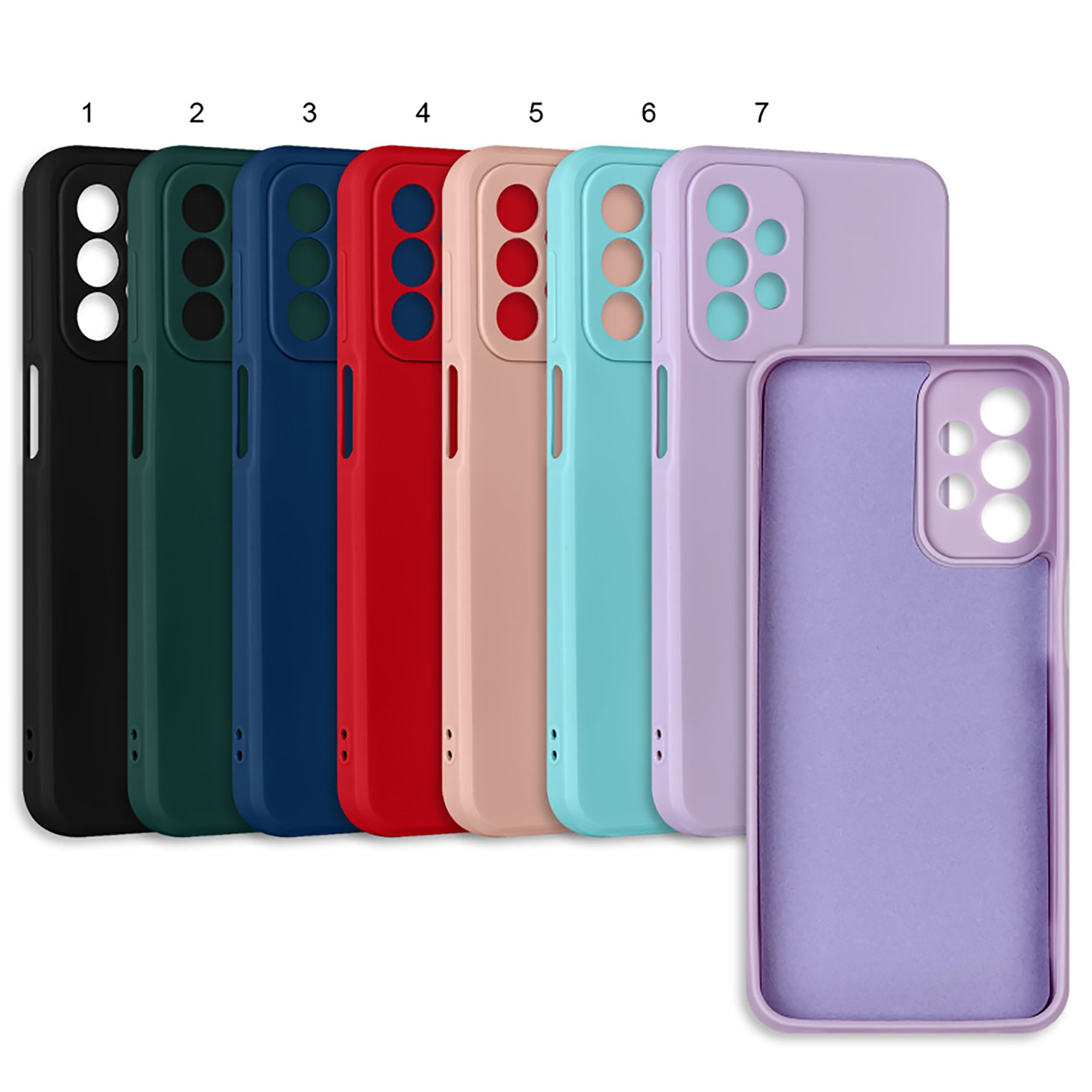 Чехол на Samsung Galaxy A23 с защитой камеры и подкладкой из микрофибры, силиконовый, черный